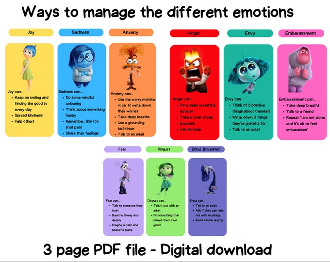 Inside Out 2 Emotion Check-in Chart for Kids (digital Download) - Etsy ...