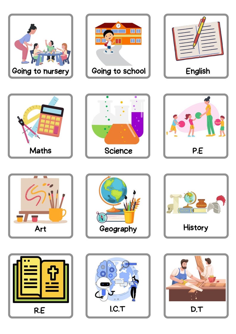 Visual Aids for Visual Timetable and Now and Next Boards - Etsy