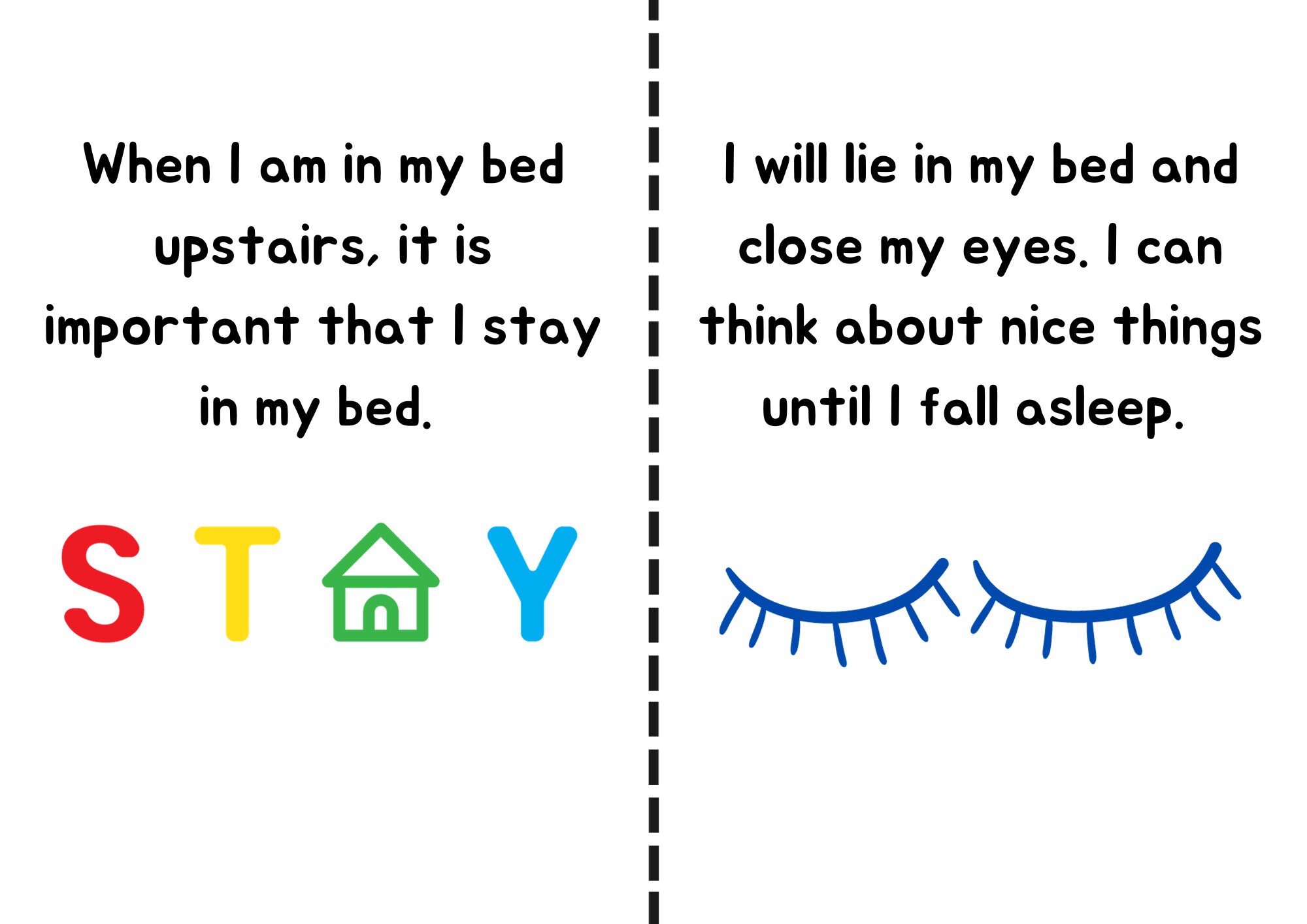 Staying in Own Bed Upstairs Social Story Sleep Support for - Etsy