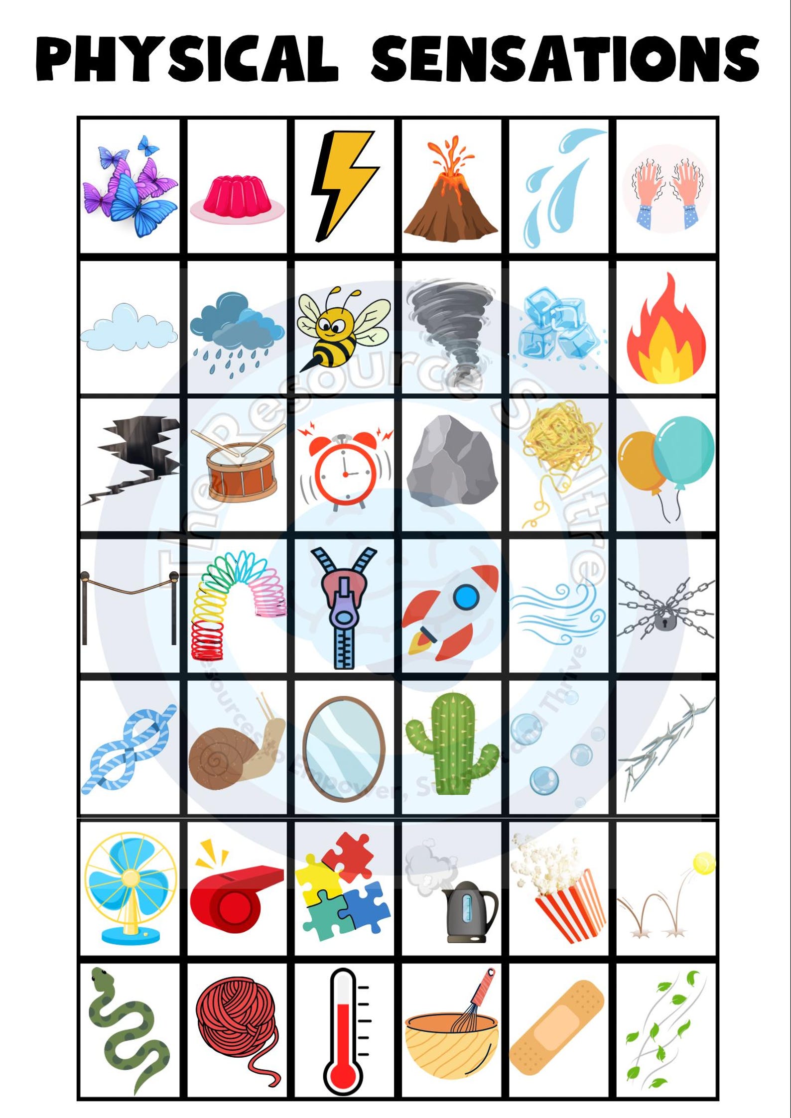 Emotions Physical Feelings Bundle | Body Sensation Check-in Worksheets ...