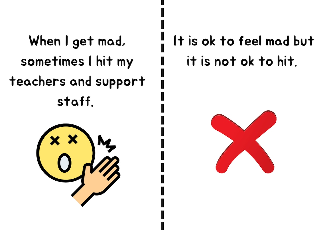 Hitting Teachers and Staff Social Story Hitting a School Social Story ...