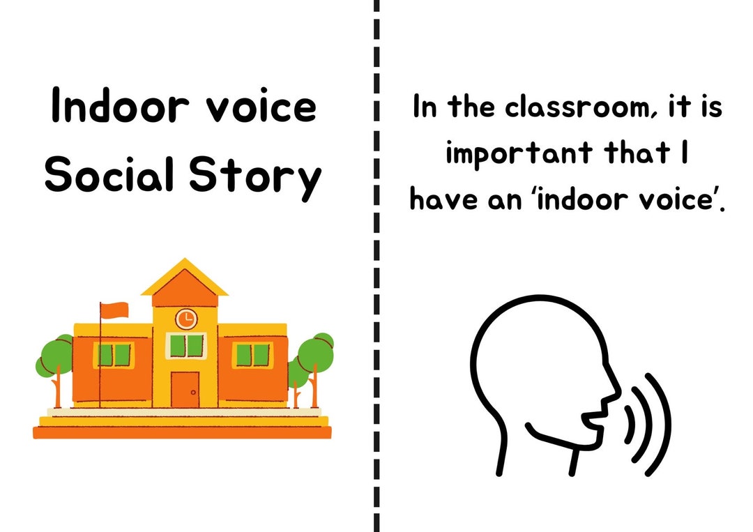 Indoor Voice Social Story Talking Loudly or Shouting Out in Class ...