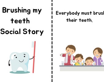 How Do I Brush My Teeth Autism Social Skill Story About Toothbrushing ...