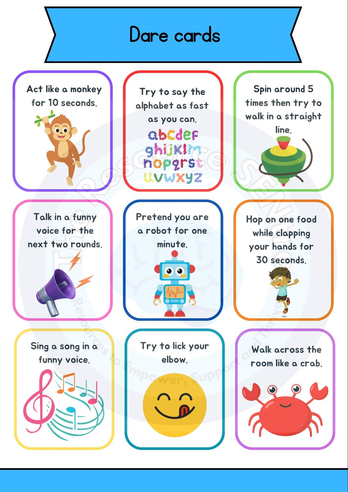 Children Icebreaker Questions | Children Truth or Dare Cards | Children ...