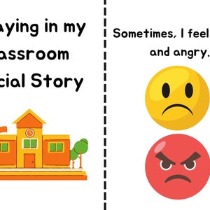 Staying in My Classroom Social Story Asking to Leave Classroom Social ...