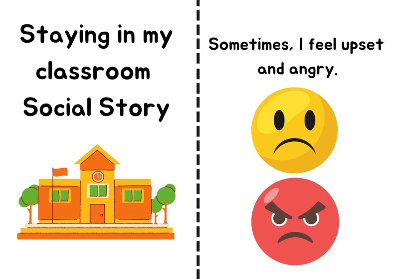 Classroom Social Story: Managing Feelings & Safe Space Strategies - Etsy