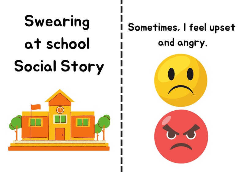 Swearing Social Story | Swearing at School Social Story | Swearing is ...