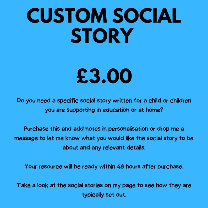 Custom Social Story | Personalised Social Story | Create Your Own ...