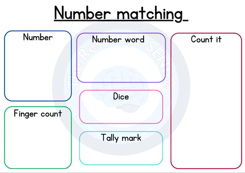 Number Matching | Number Printable | Preschool Maths | School Maths ...