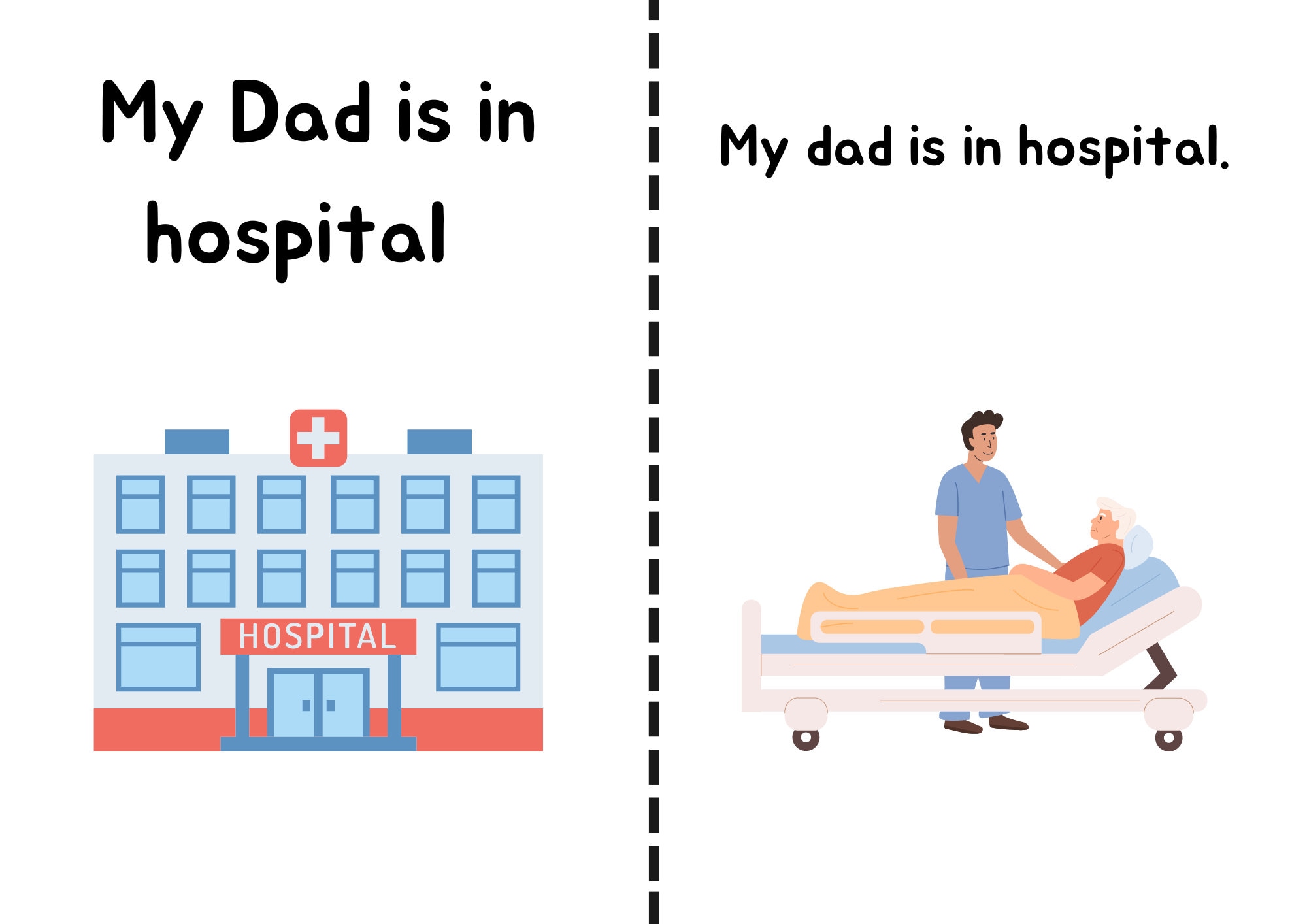Dad is in Hospital Social Story Parent Staying in Hospital Social Story ...