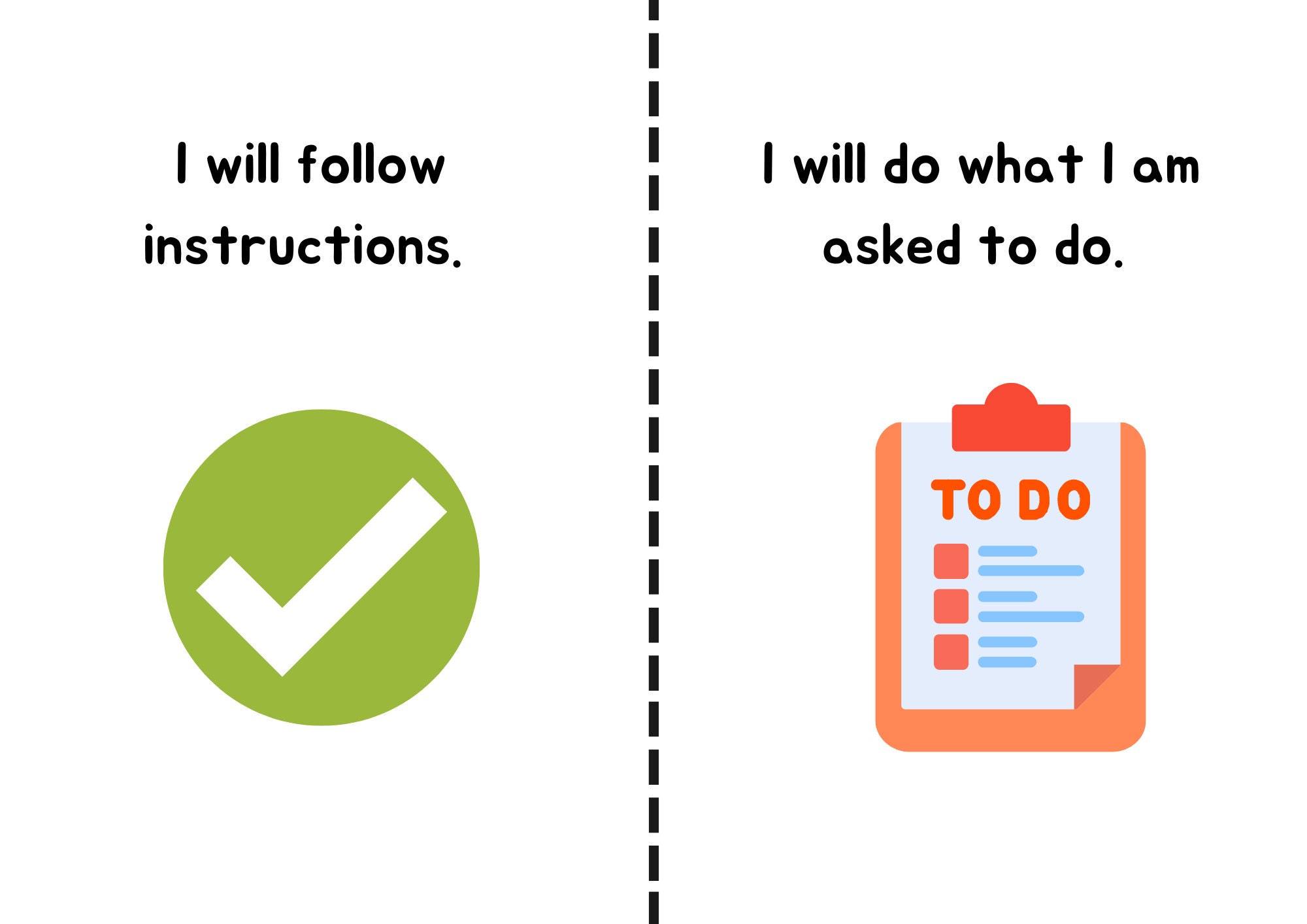 Behaviour and Listening Social Story Following Instructions - Etsy