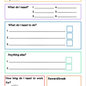 Task Planner, Task Breakdown Planning, Task Plan for SEN Child, Task ...