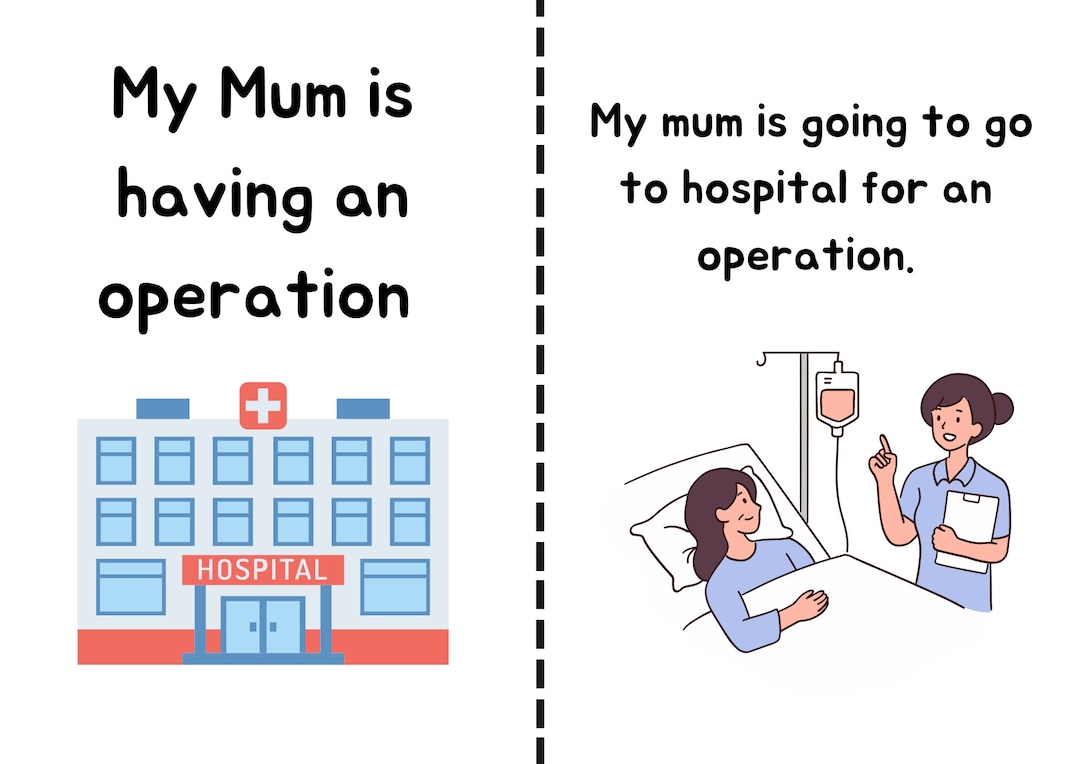 Mum Having an Operation Hospital Social Story | Parent Staying in ...