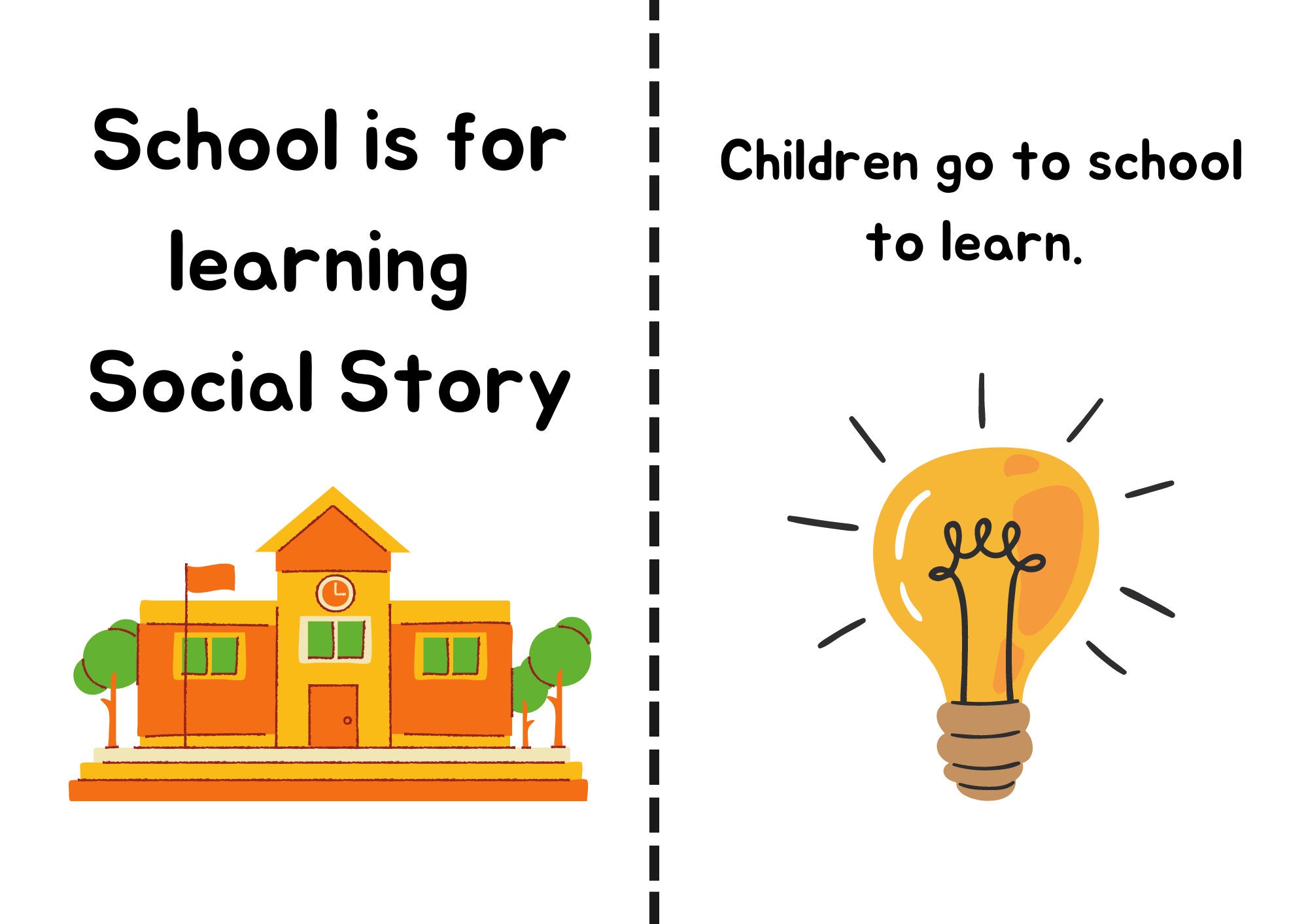 School is for Learning Social Story - Etsy