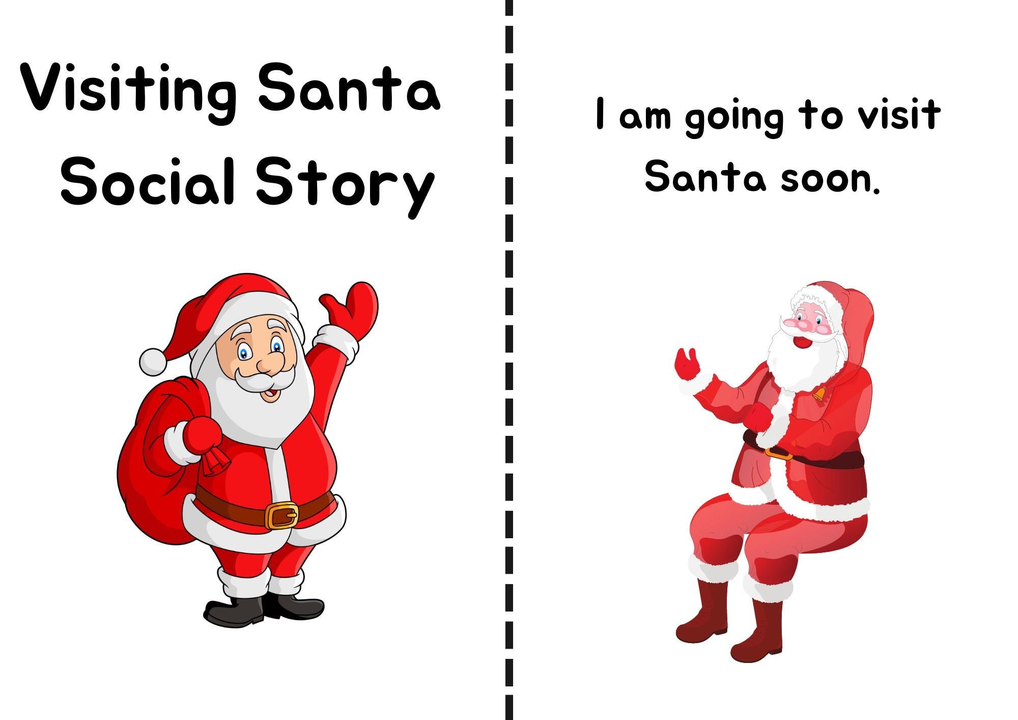 Visiting Santa Social Story Waiting to See Santa Visiting Santa Support ...