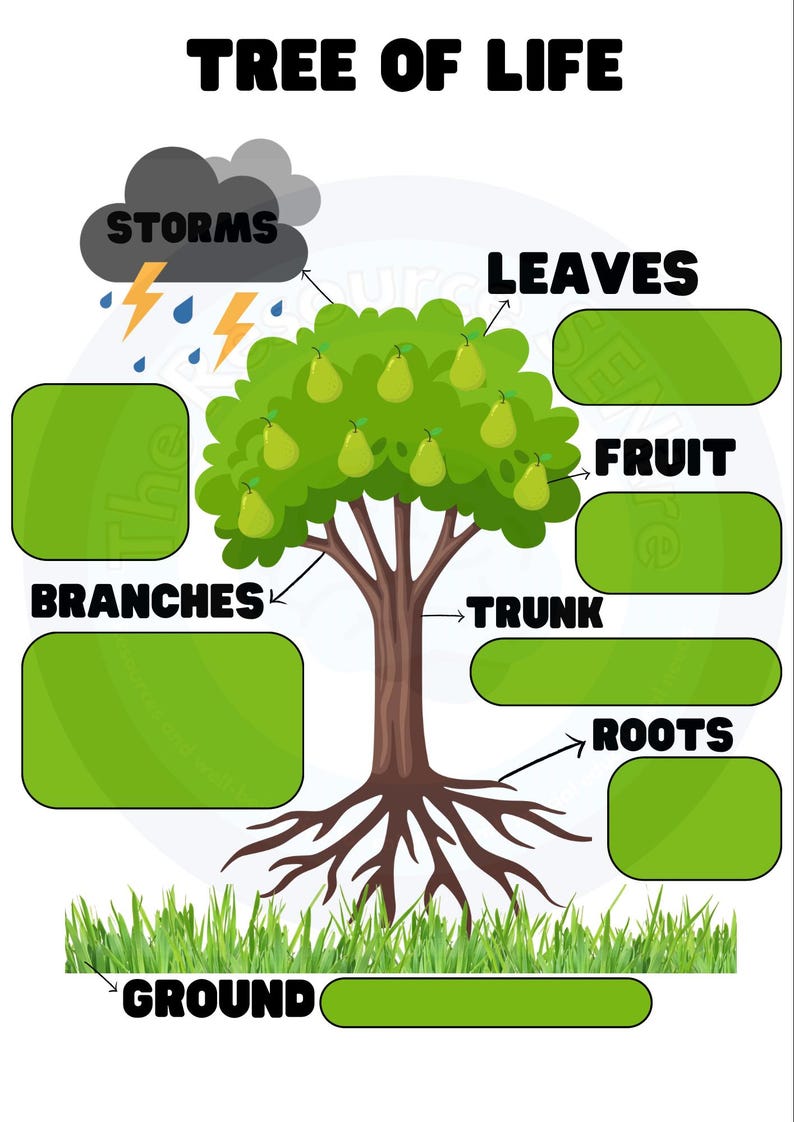 Tree of Life Narrative Therapy Worksheet (digital Download) - Etsy