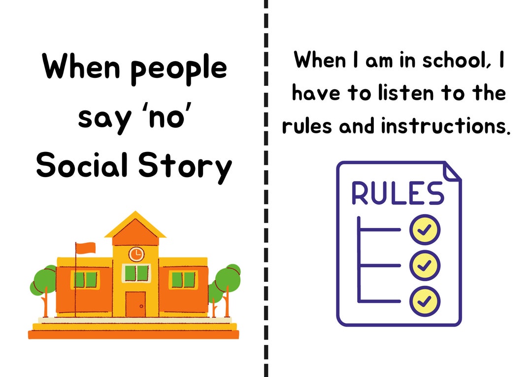 When People Say No Behaviour Social Story - Etsy