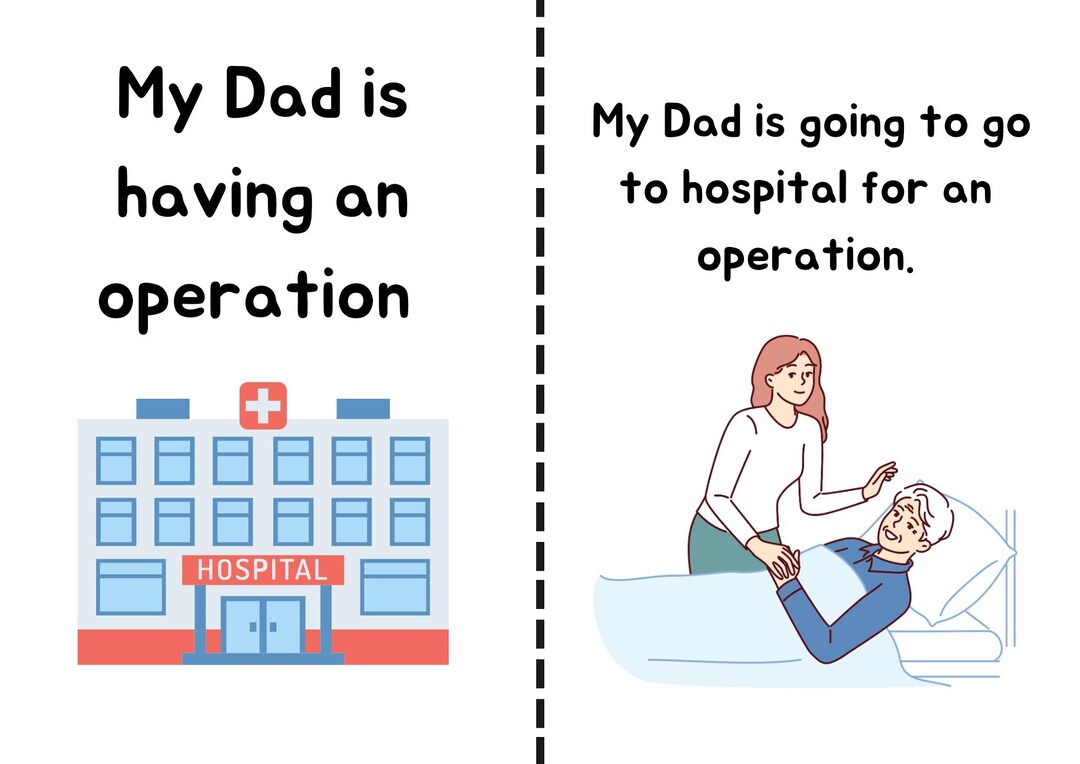 Dad Having an Operation Hospital Social Story | Parent Staying in ...