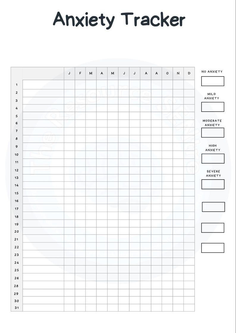 Mood & Anxiety Tracker Bundle | Daily Emotion Trackers | Mood Trackers ...