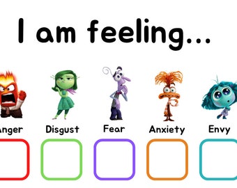 Inside Out 2 Emotions Check In - Etsy