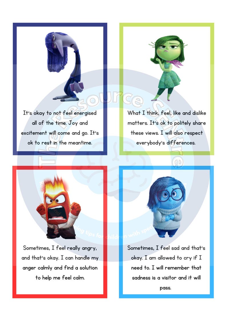 Inside Out 2 Positive Affirmation Flashcards (digital Download) - Etsy