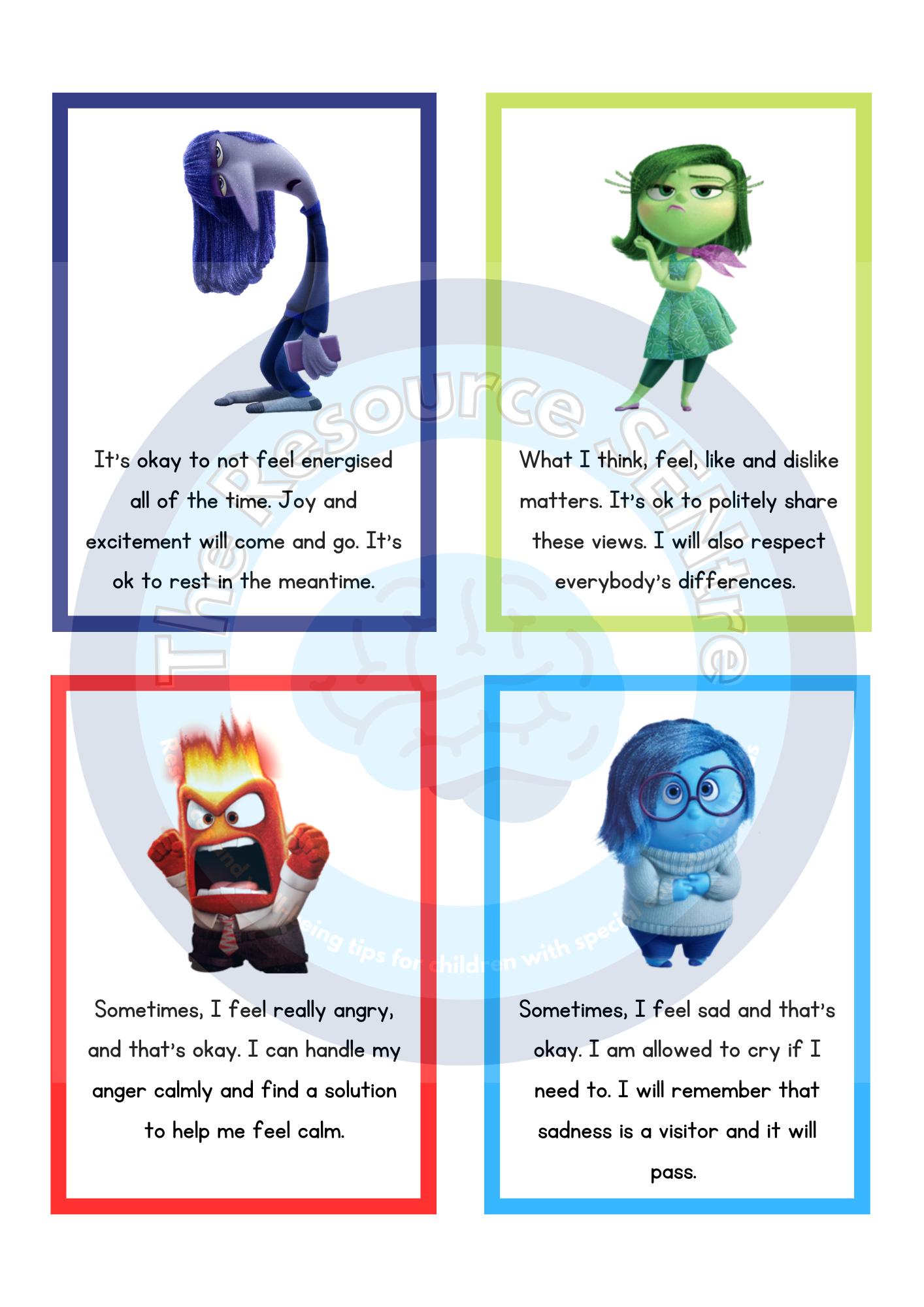 Inside Out 2 Positive Affirmation Flashcards (digital Download) - Etsy