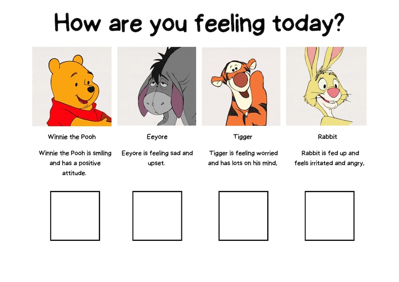 Emotion Check in Emotional Regulation School Winnie the Pooh Emotions ...