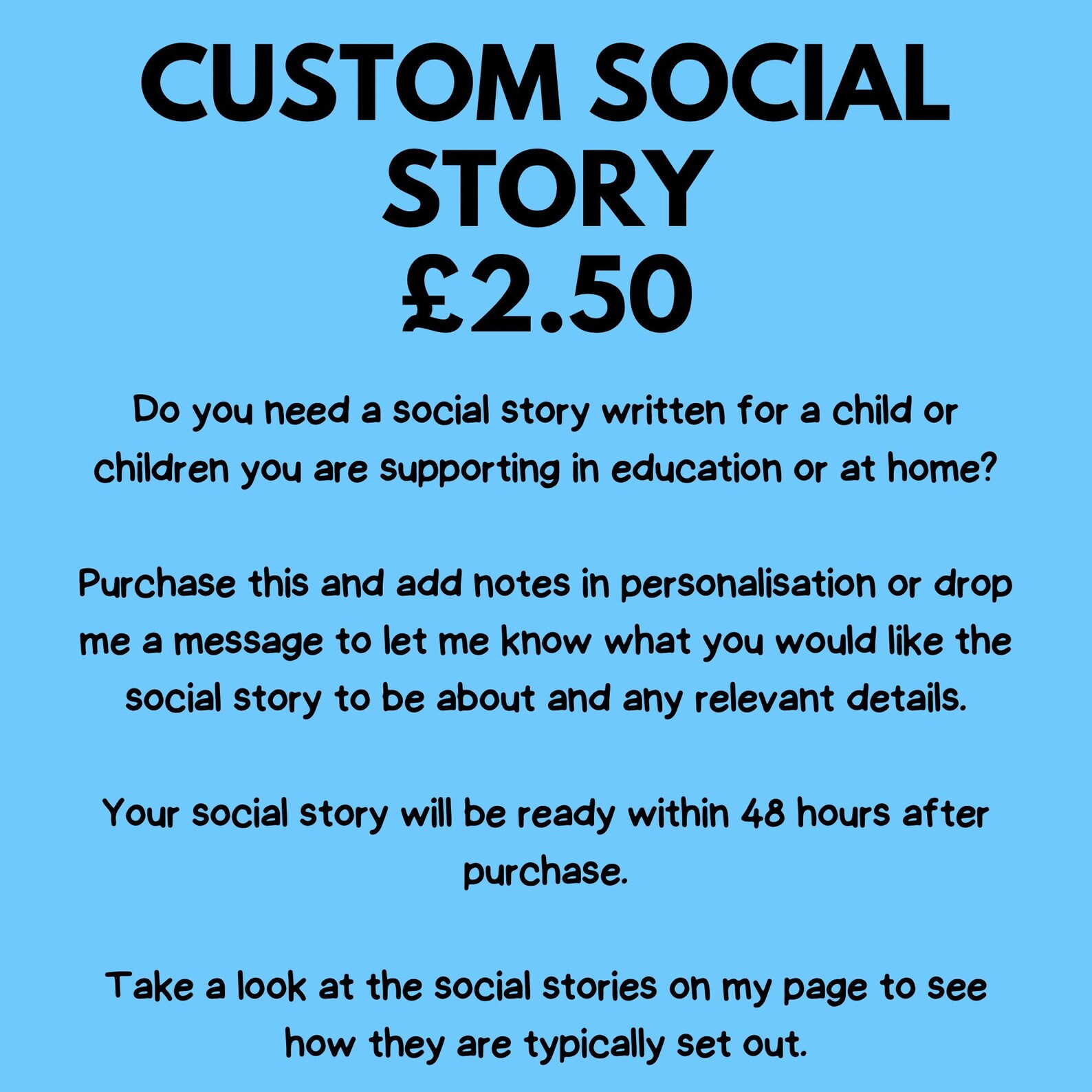 Custom Social Story Personalised Social Story Create Your - Etsy