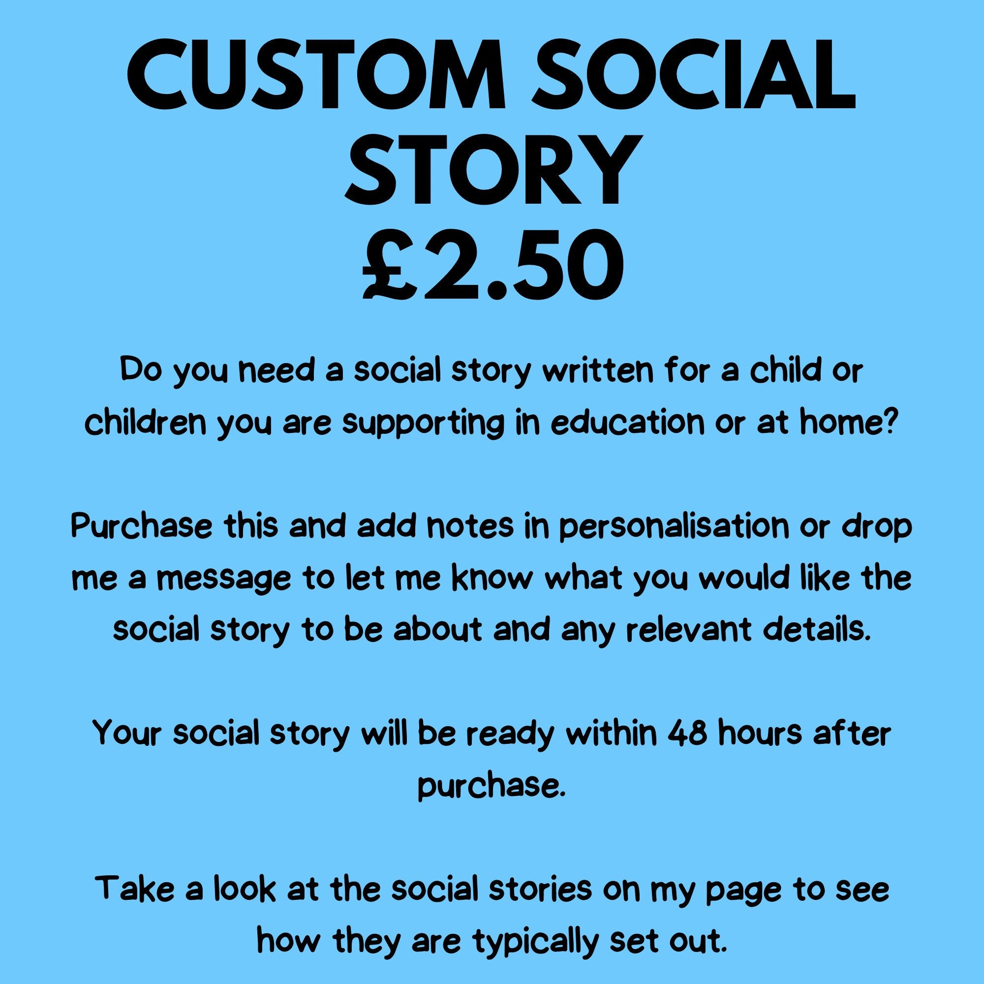 Custom Social Story Personalised Social Story Create Your - Etsy