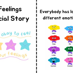 Feelings Emotions Social Story - Etsy