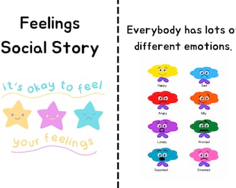 Dealing With Emotions Printable Social Story | Social Story About ...