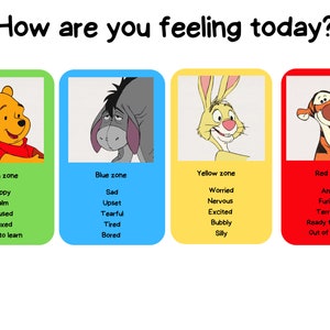 Emotion Check in Emotional Regulation School Winnie the Pooh Emotions ...