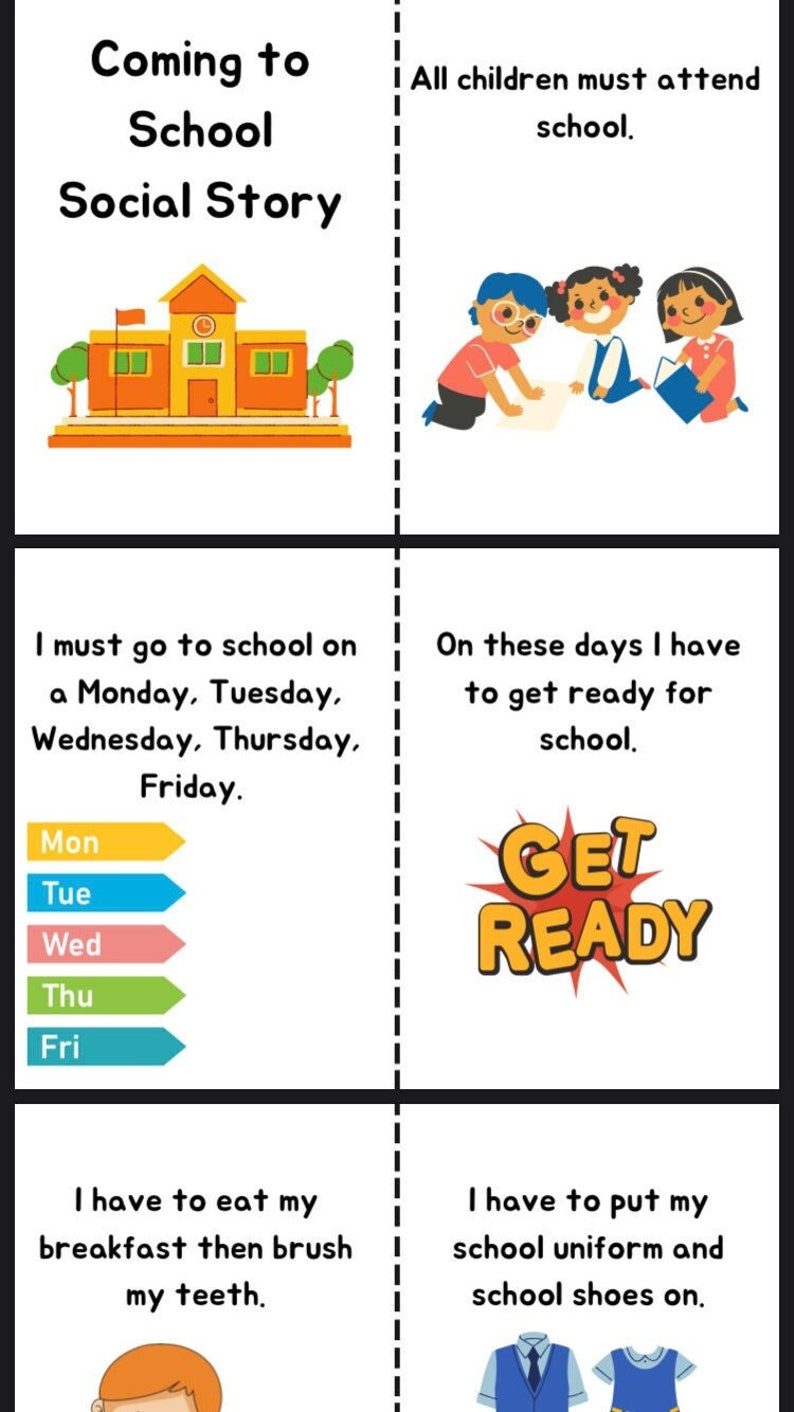 Coming to School Social Story - Etsy