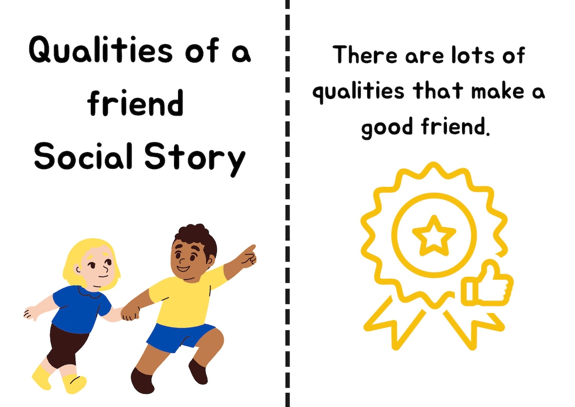 Friendship Social Story | Qualities of a Friend Social Story | School ...