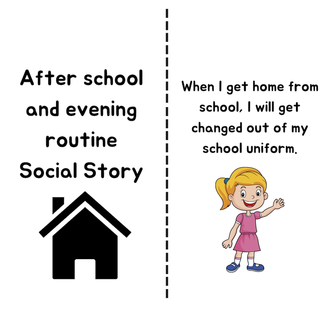 After School and Evening Routine Social Story | Child After School ...