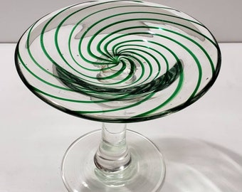 Green Glass Compote - Etsy