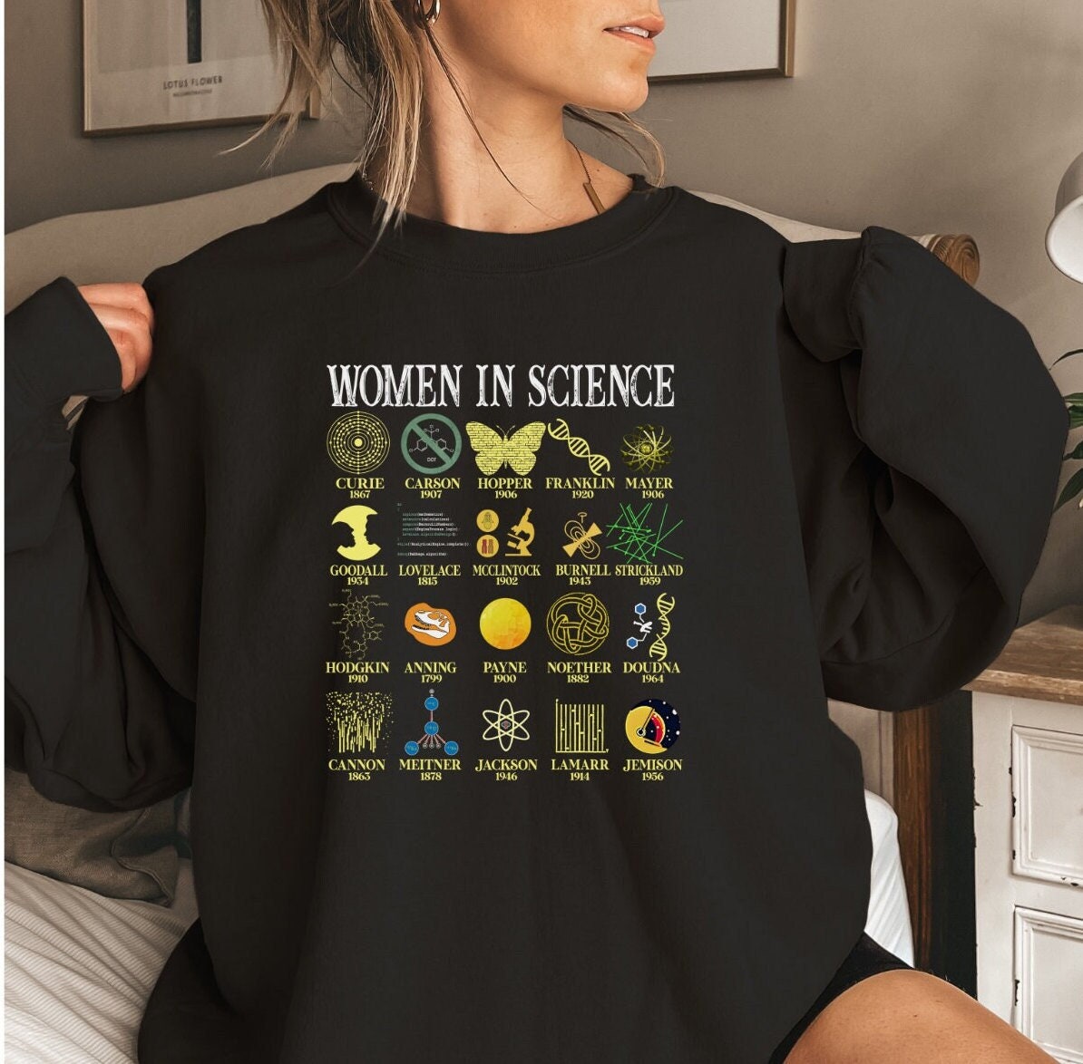 Women in Science Sweatshirt, Science Teacher Gift, Biology Teacher ...