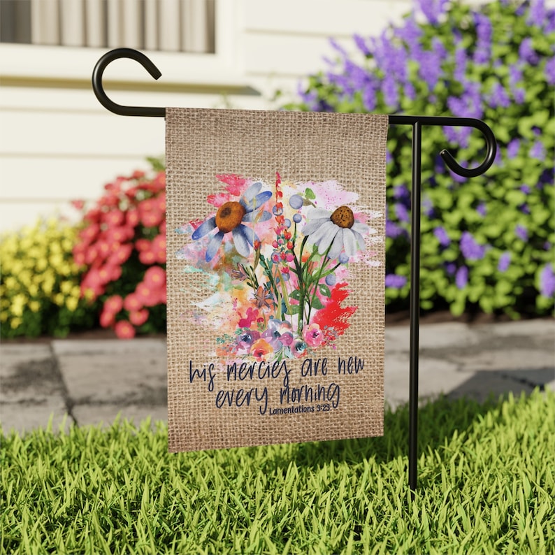 Scripture Garden Flag, His Mercies Are New Every Morning, Double Sided ...