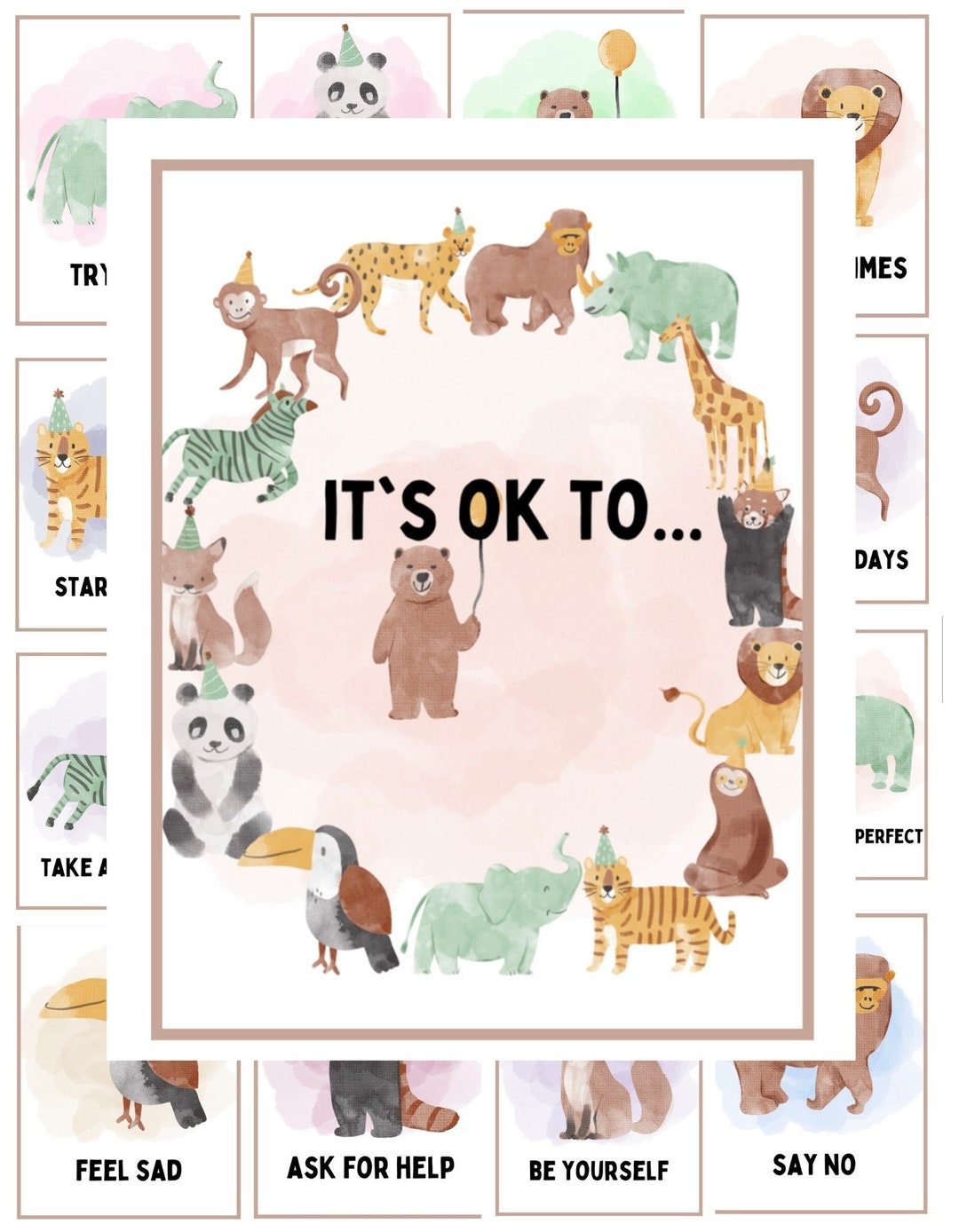 Kids Anxiety Coping Cards, Kids Mental Health, Digital Kids Anxiety ...