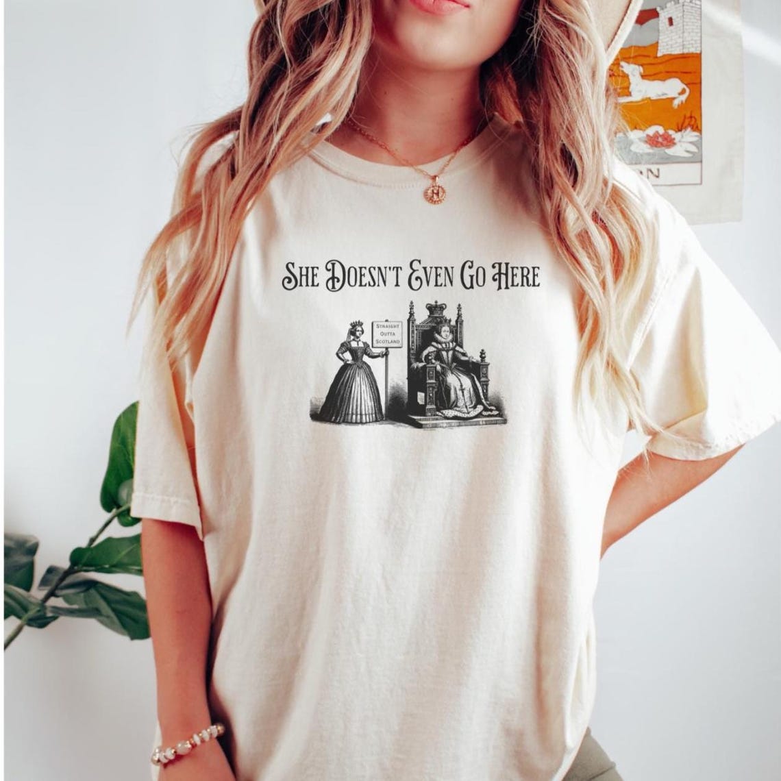 She Doesn't Even Go Here Funny History Shirt, Tudors Queen Elizabeth I ...