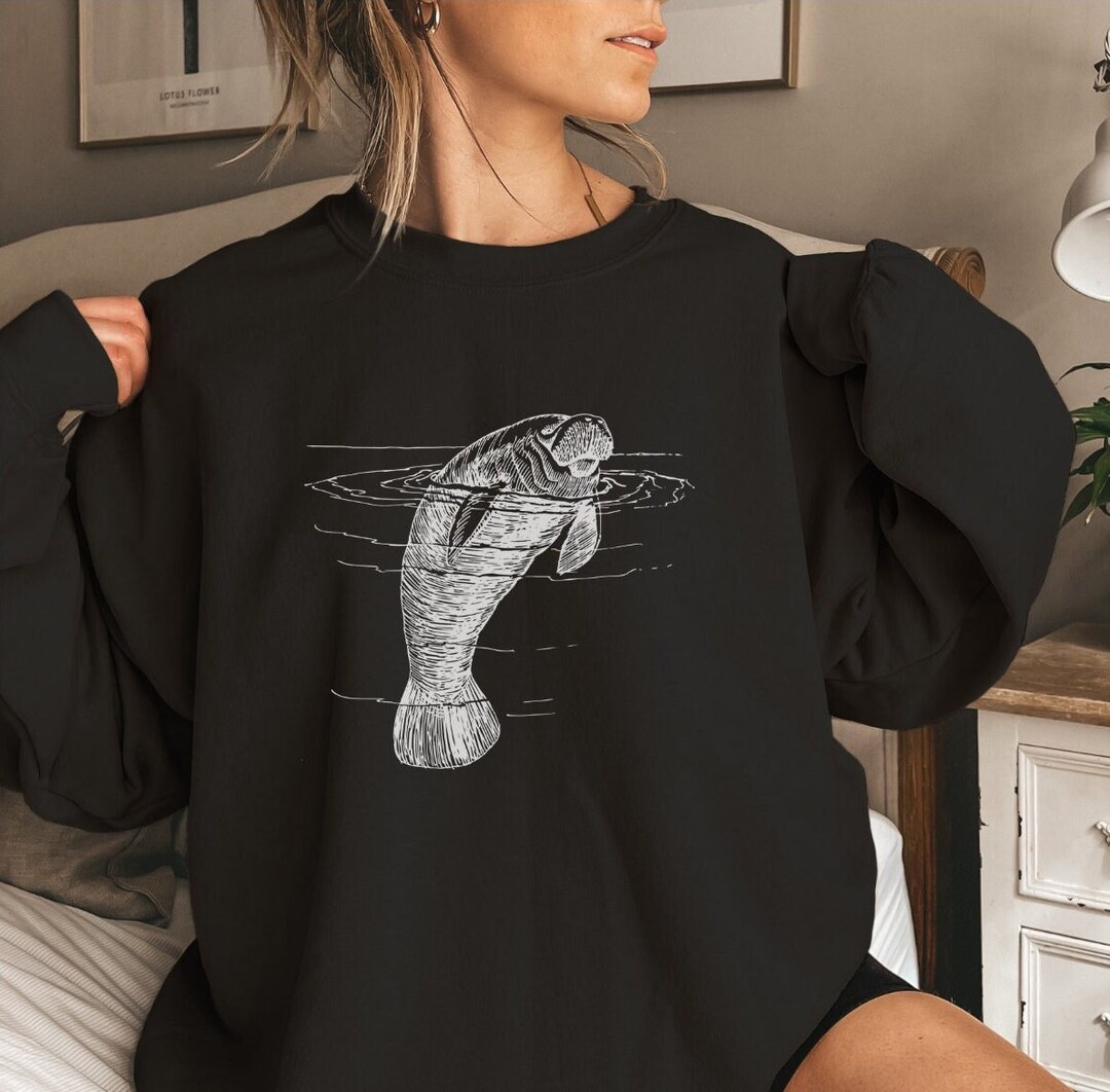 Manatee Sweatshirt, Manatee Shirt, Ocean Lover, Marine Animal Shirt ...
