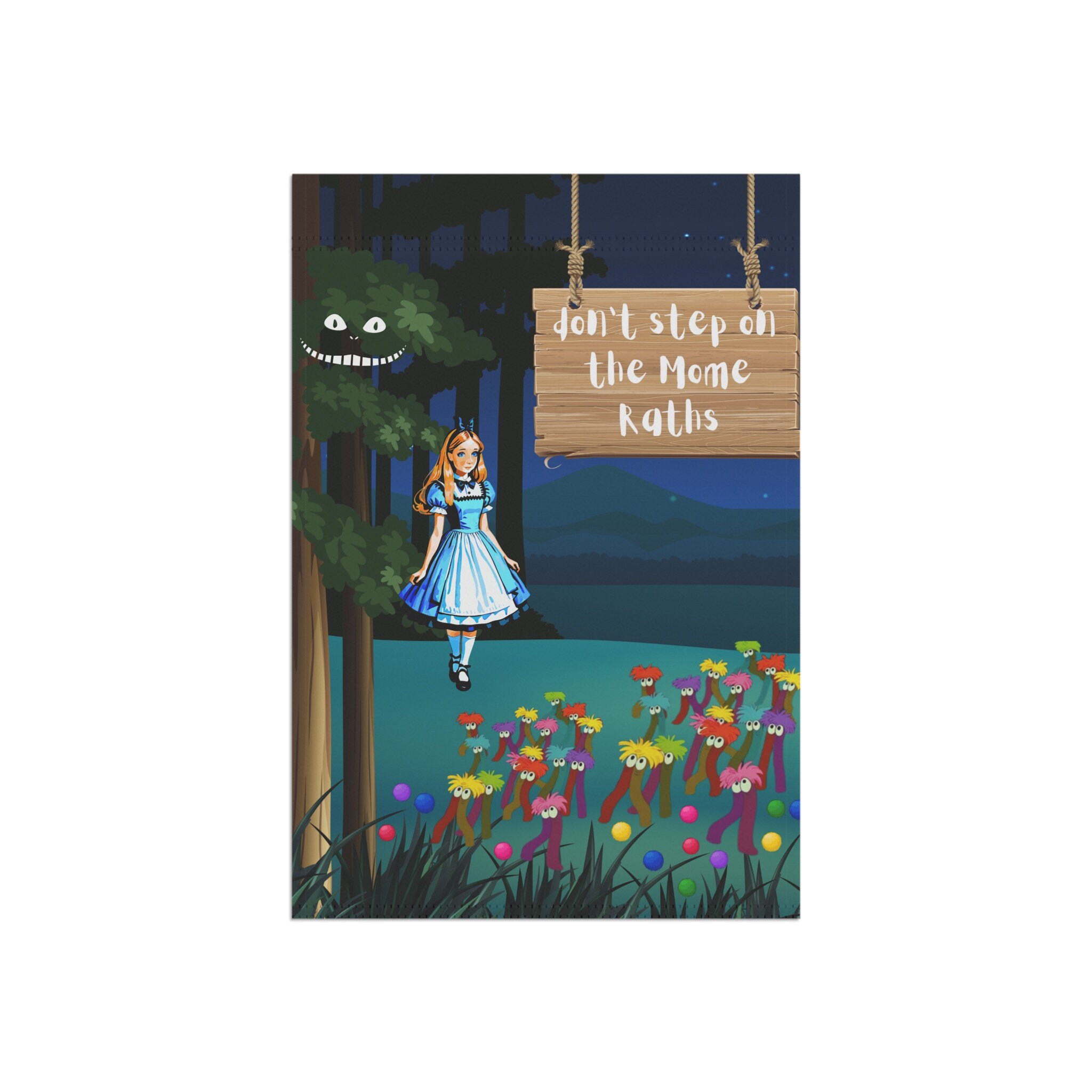 Don't Step on the Mome Raths Garden Flag, Alice in Wonderland Garden ...