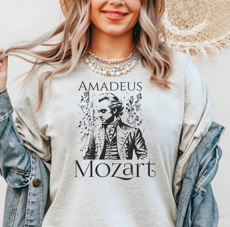 Mozart Shirt, Classical Music Gift, Music Lovers Shirt, Music Teacher ...