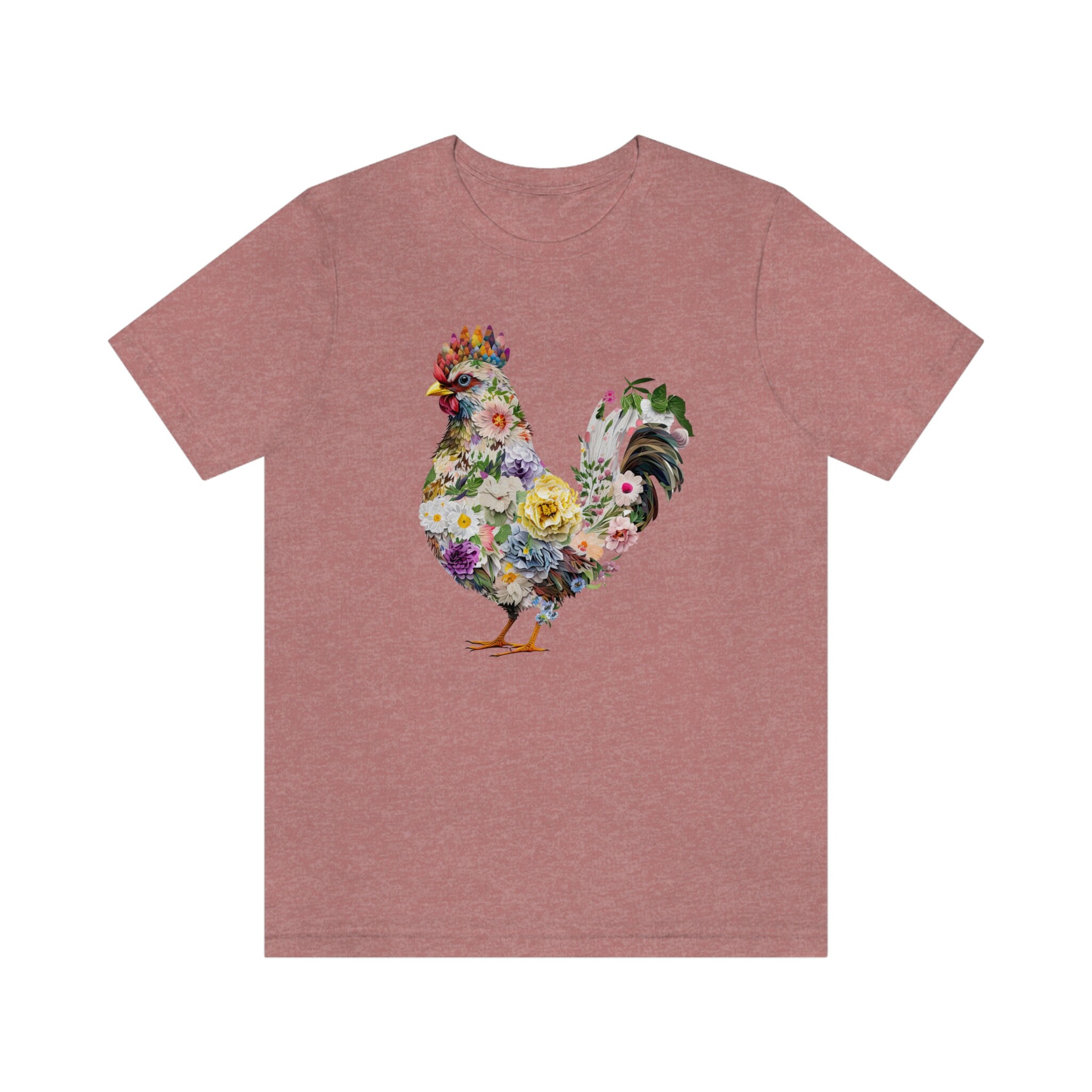 Floral Chicken Shirt, Chicken Shirt, Farm Shirt, Chicken Lover Gift ...