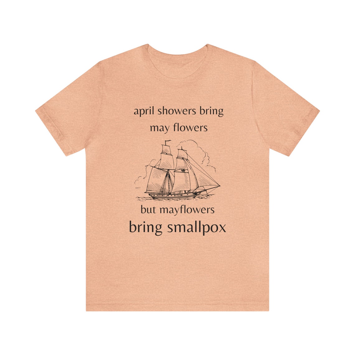 History Shirt, Mayflowers Bring Smallpox, Funny History T-shirt ...