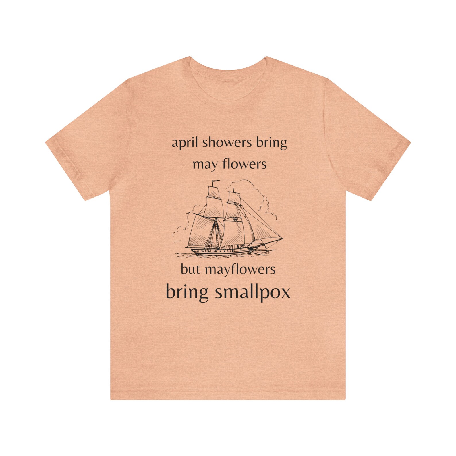 History Shirt, Mayflowers Bring Smallpox, Funny History T-shirt ...