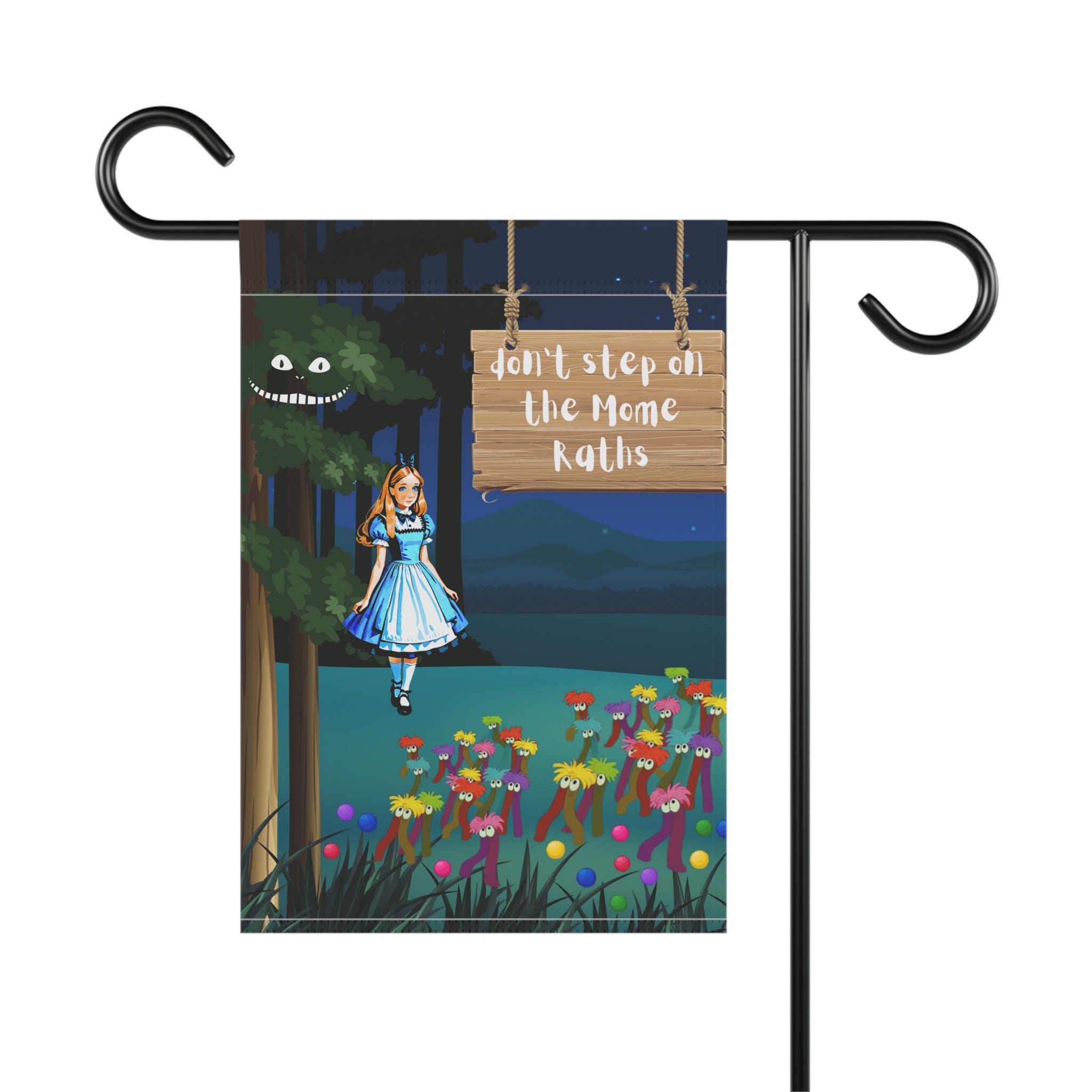 Don't Step on the Mome Raths Garden Flag, Alice in Wonderland Garden ...