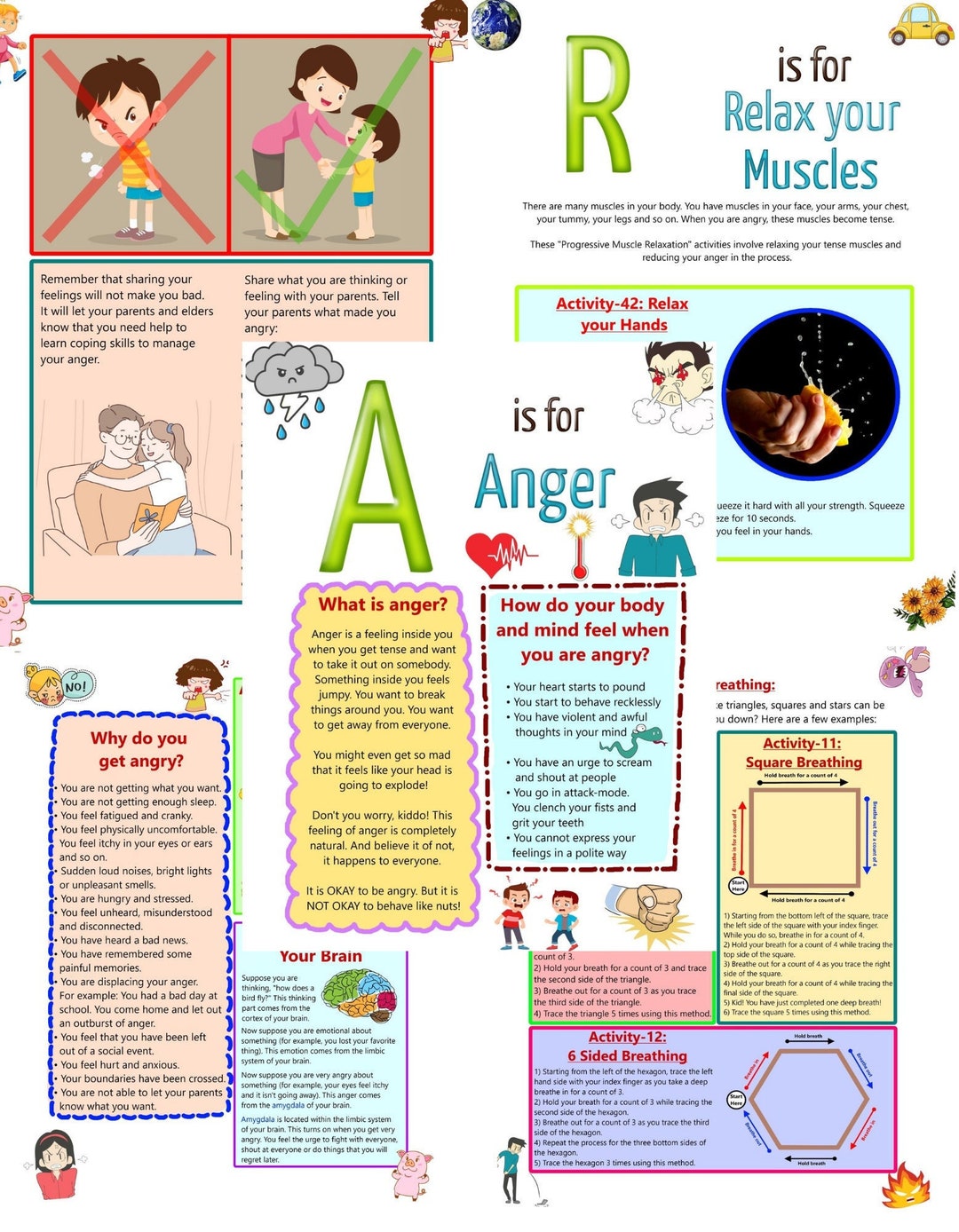 Anger Management for Kids 45 Page Digital Guide, ABC Book of Anger ...