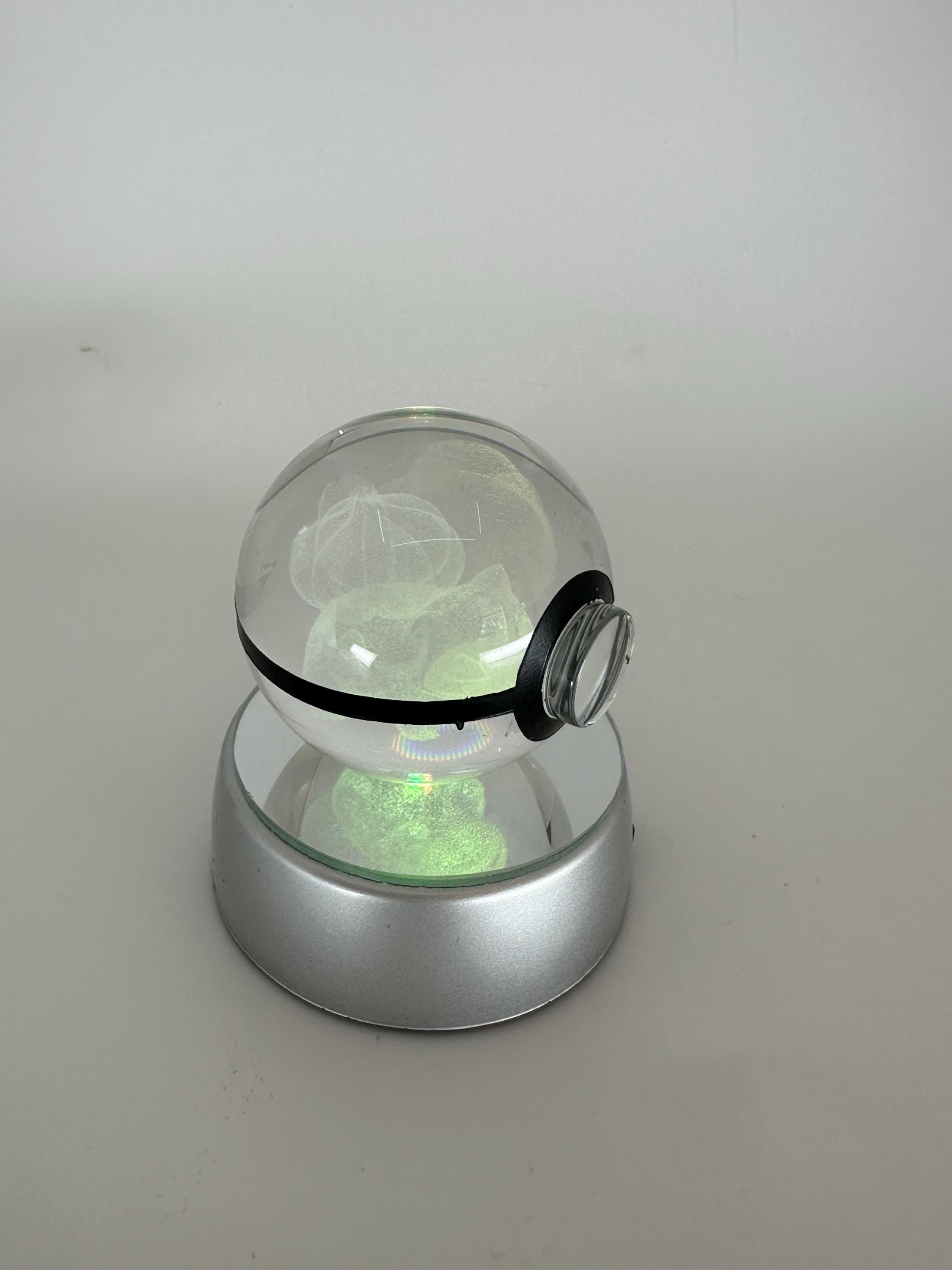 Crystal Pokeball 50MM With Light Base - Etsy