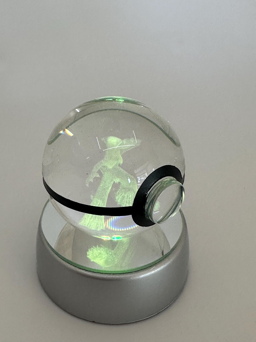 Crystal Pokeball 50MM With Light Base - Etsy